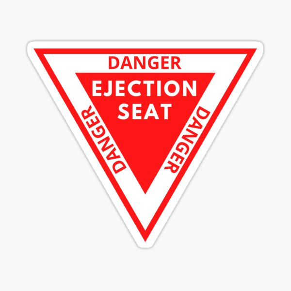 "EJECTION SEAT (Red)" Sticker for Sale by flight-apparel | Redbubble