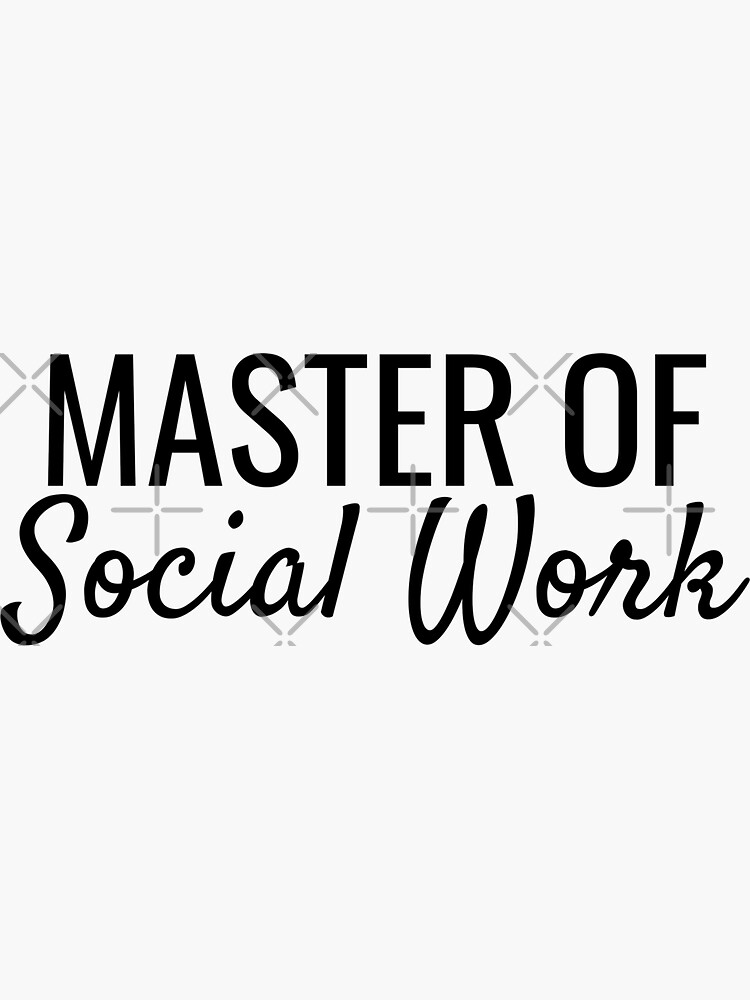 "Master of Social Work" Sticker for Sale by SarahJisri | Redbubble