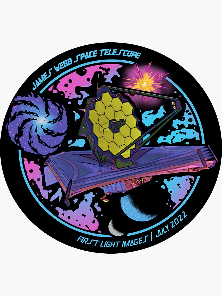 "James Webb Space Telescope (JWST) First Light Celebration" Sticker for ...