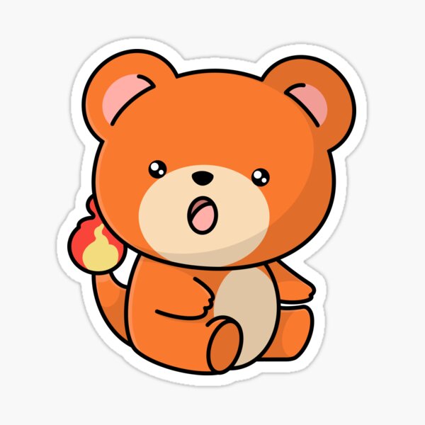 "Fire Teddy Bear" Sticker for Sale by PeelofALifeTime | Redbubble