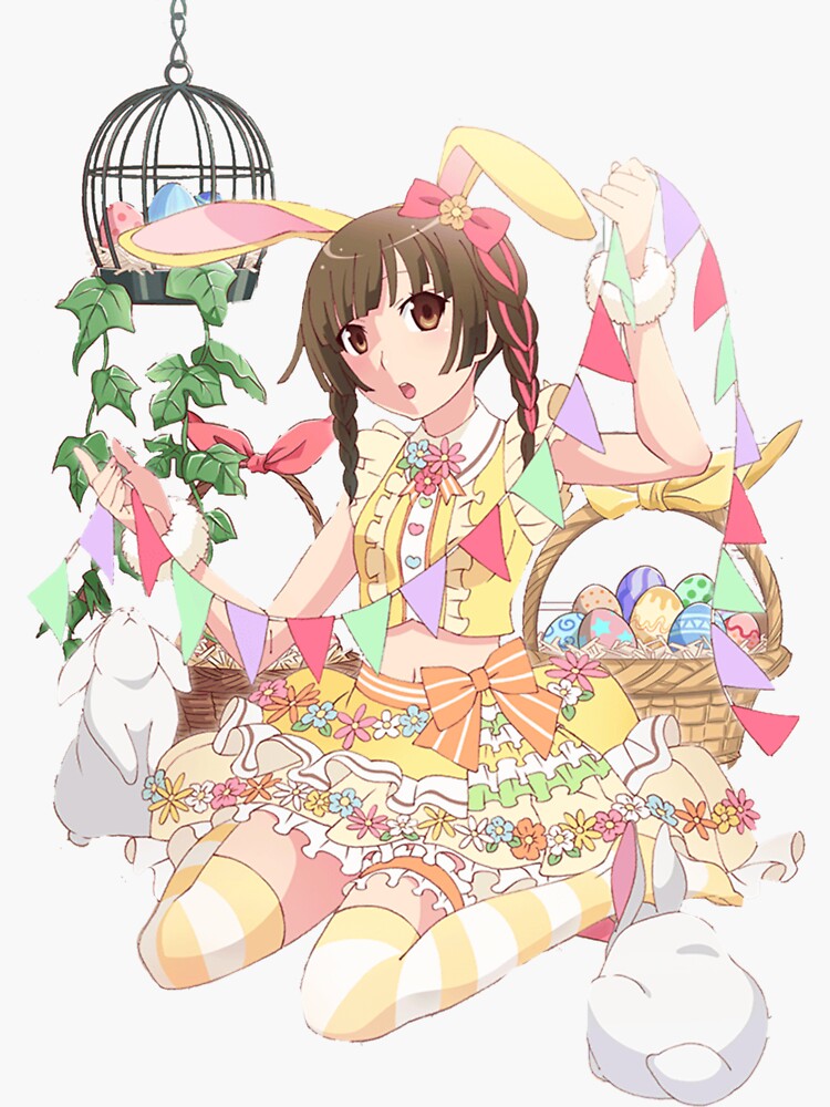 "Bunny Nadeko - Monogatari Series" Sticker for Sale by Florabata ...