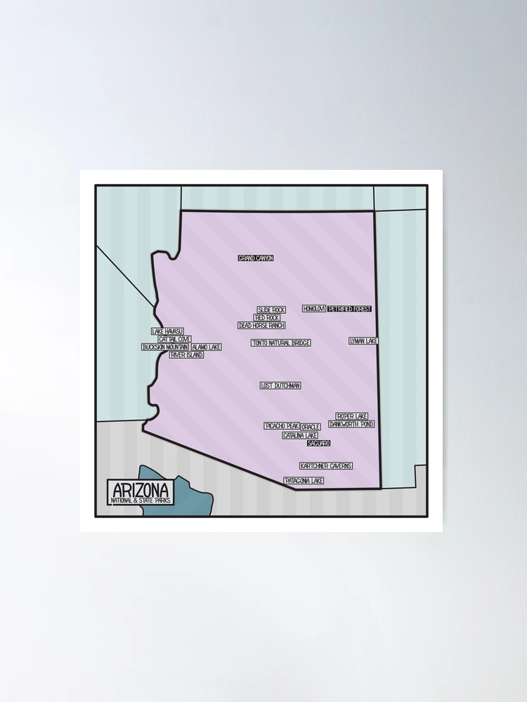 Arizona State Map With National Parks