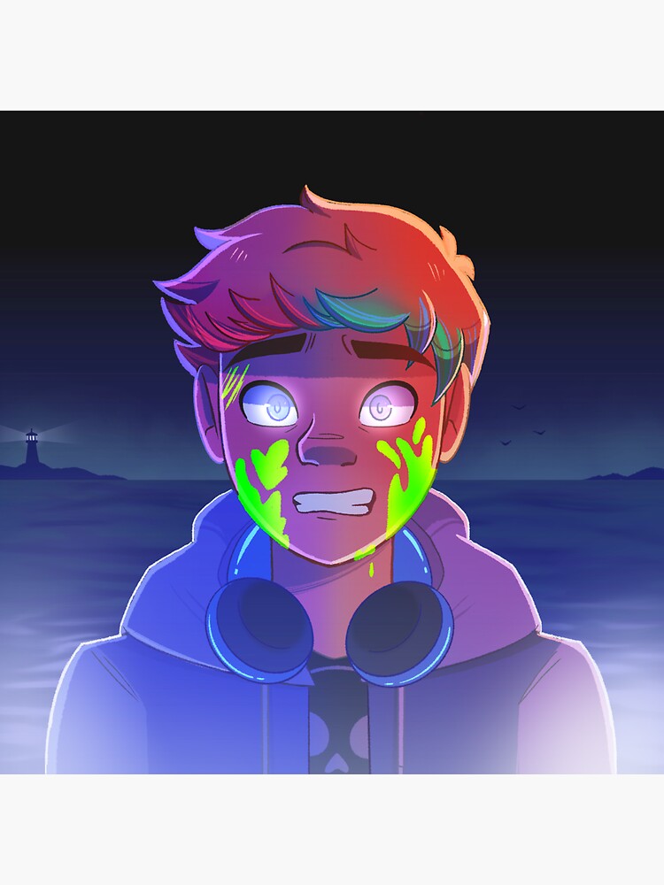 "Ghost Kid Finn OC " Sticker for Sale by Berridraws | Redbubble