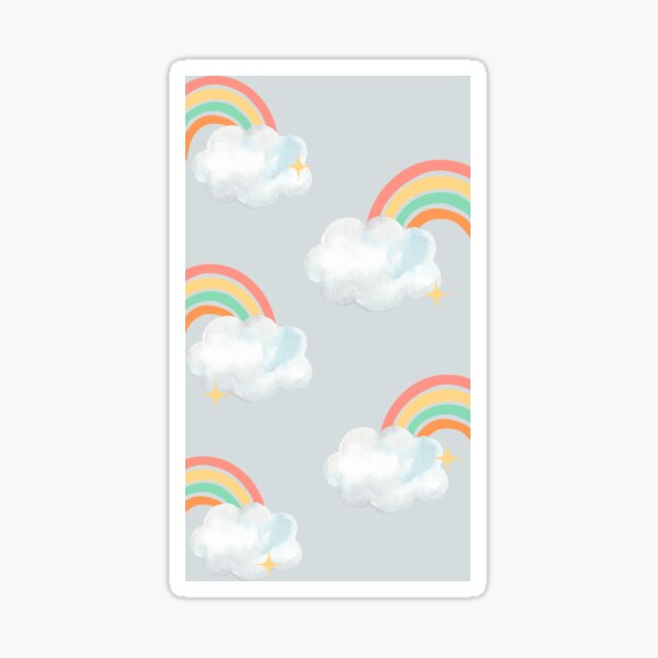 "_Rainbow Home Screen Wallpaper" Sticker for Sale by samyakw | Redbubble