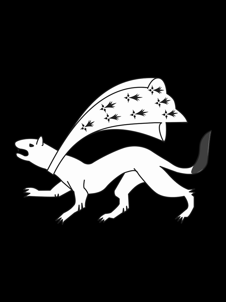 "Breton Hermine Bretagne Brittany flag Emblem symbol dark gray special ...