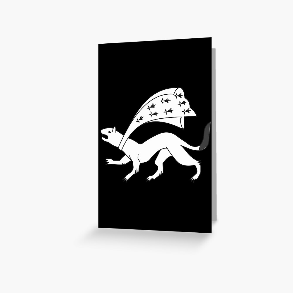 "Breton Hermine Bretagne Brittany flag Emblem symbol dark gray special ...