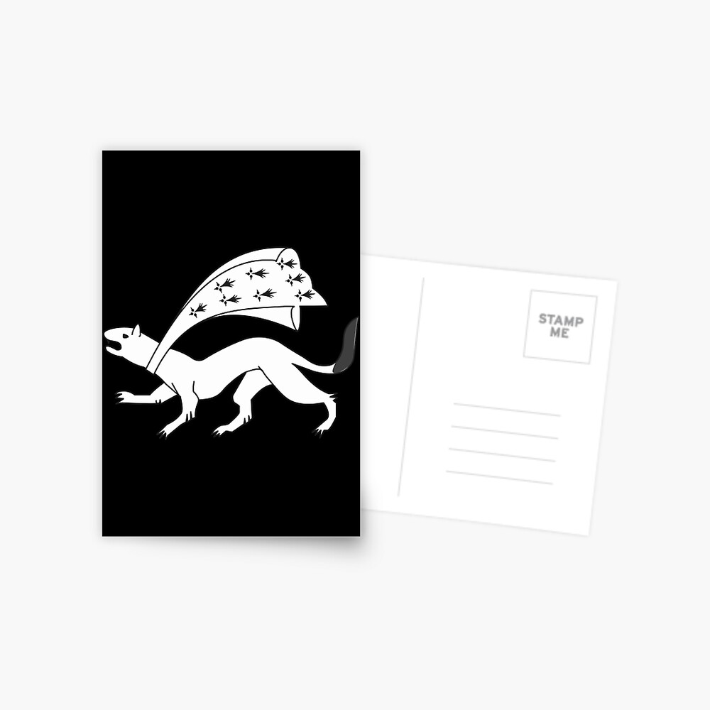 "Breton Hermine Bretagne Brittany flag Emblem symbol dark gray special ...