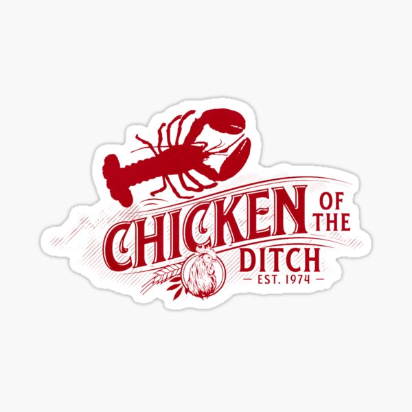 "Chicken Of The Ditch Retro Vintage Cajun Food" Sticker for Sale by ...