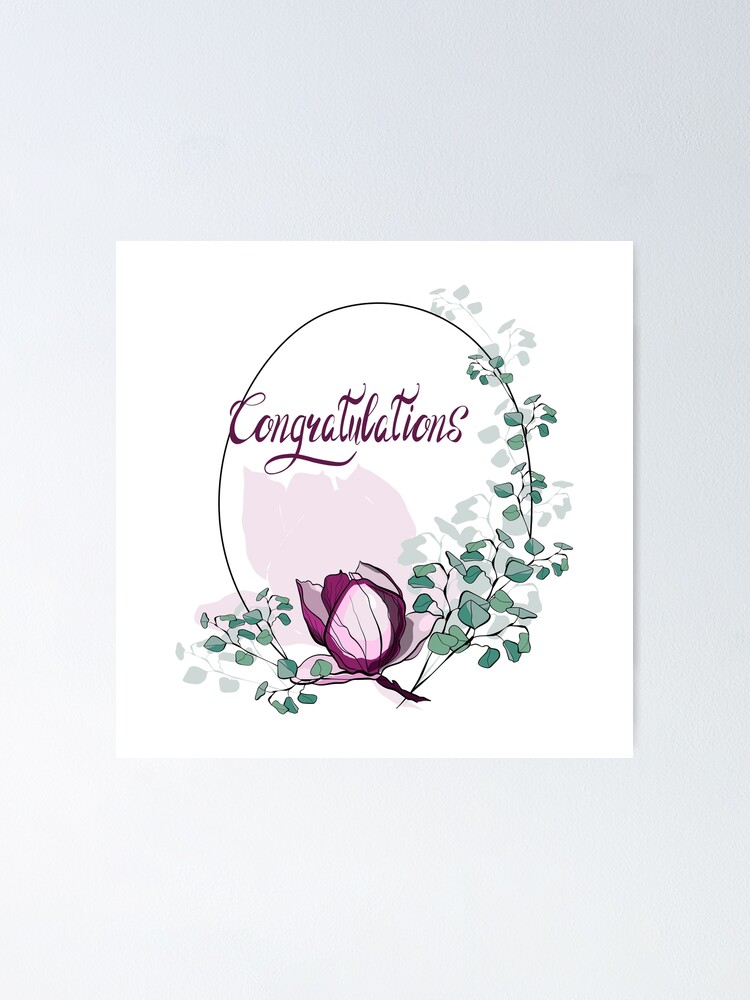 "Congratulations frame" Poster for Sale by Mashusha-art | Redbubble