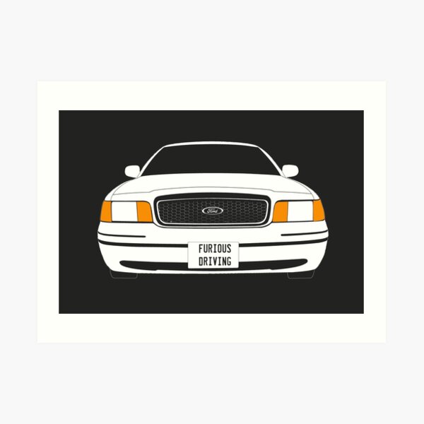 "Crown Vic (white on clear) front " Art Print for Sale by matt145qv ...