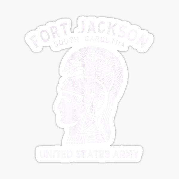 "Fort Jackson - Vintage White Emblem" Sticker for Sale by Royal-Elite ...
