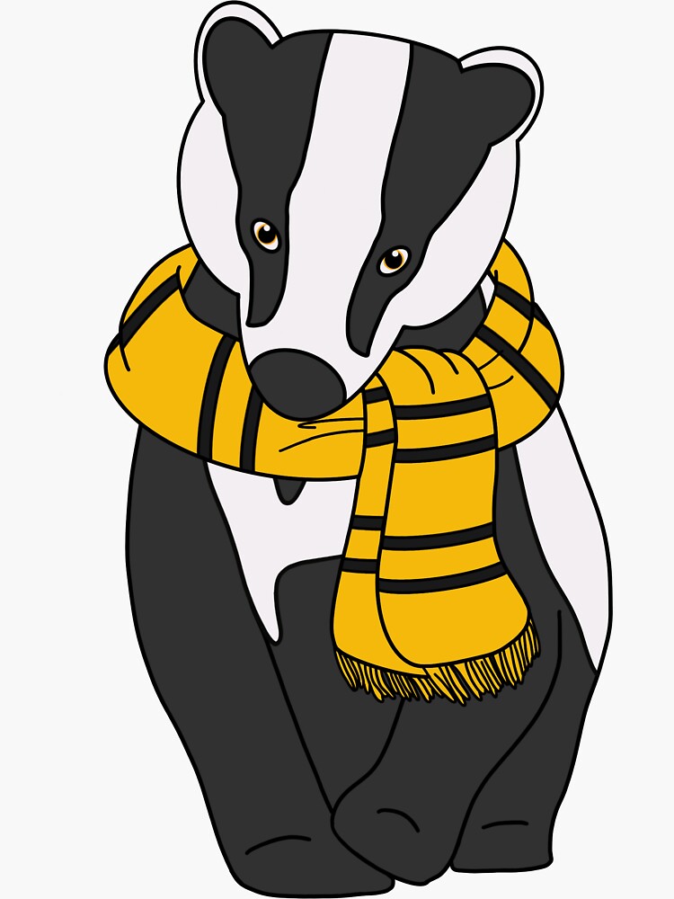 "Magic Badger Mascot" Sticker for Sale by piggysquiggles | Redbubble