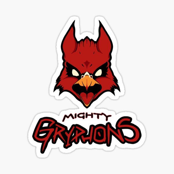"Gryphon Mascot - Red" Sticker for Sale by Hakuho-BG | Redbubble