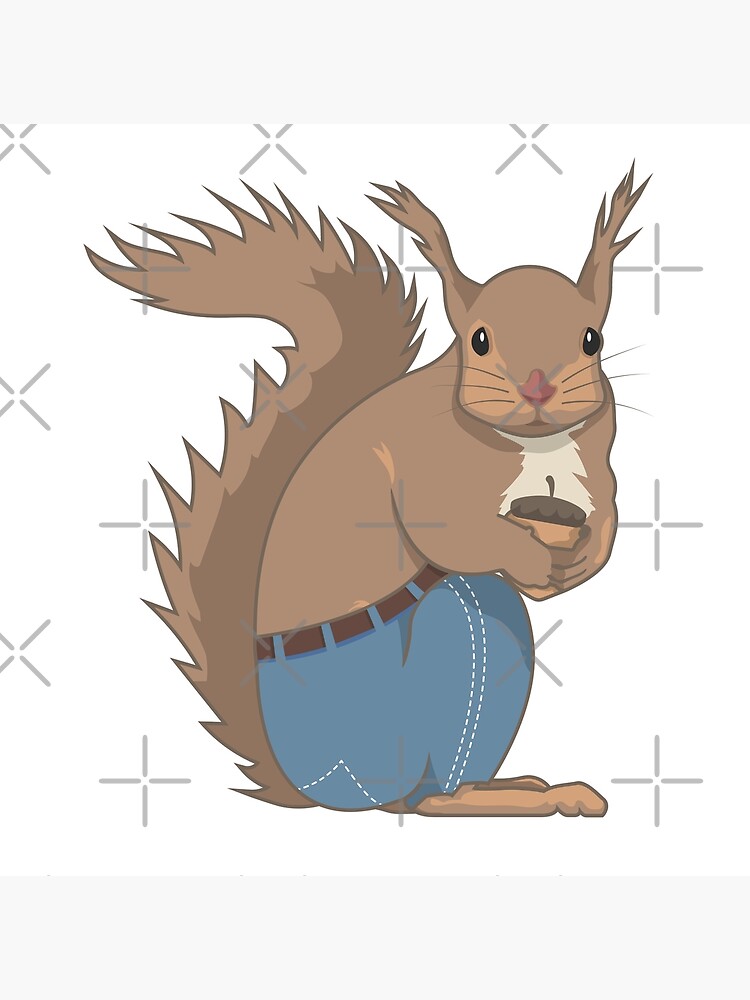 "Squirrel In Jeans" Poster for Sale by MusaDesigns | Redbubble