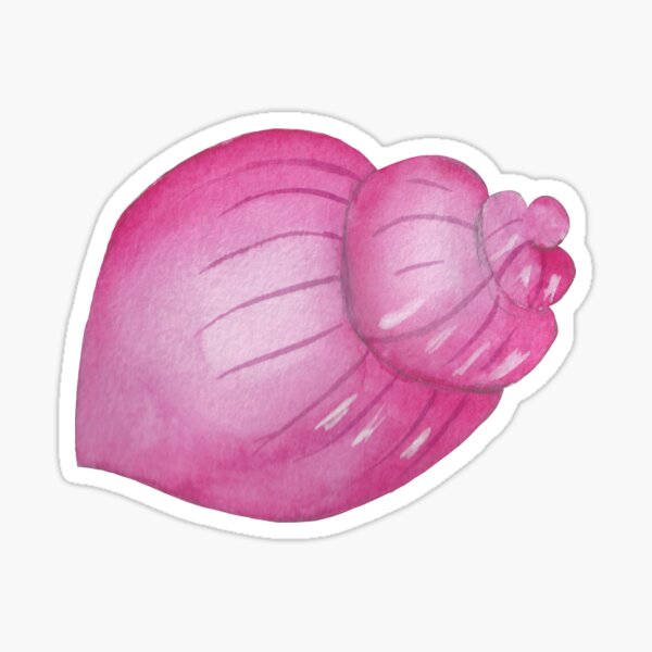 "Pink Seashell" Sticker for Sale by star-berry | Redbubble