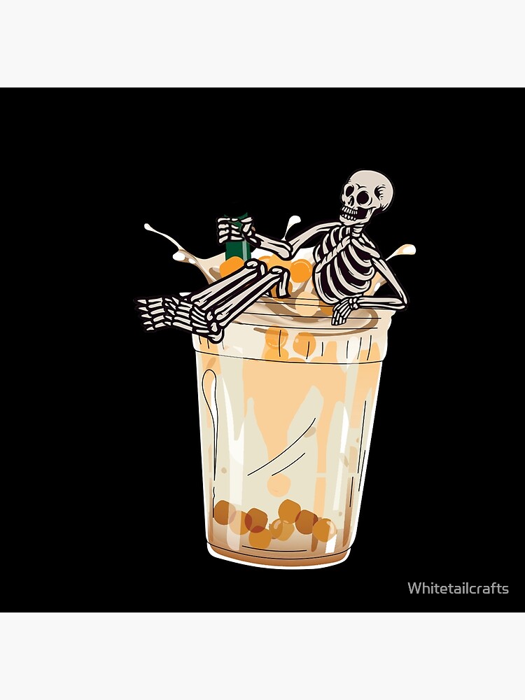 "Boba Tea Skeleton Bubble tea" Art Board Print for Sale by ...