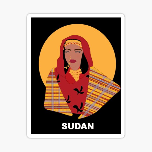 "Sudan" Sticker for Sale by positivities1 | Redbubble