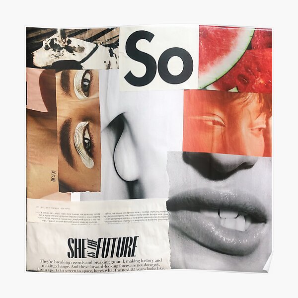 "Her Magazine Collage" Poster for Sale by KatherineDo | Redbubble