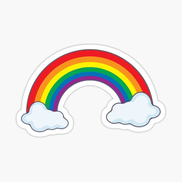 "Rainbow Clouds" Sticker for Sale by rockitdesign33 | Redbubble