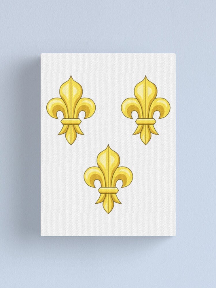 Lienzo «Blason France moderne Francés royal dorado amarillo fleur de ...