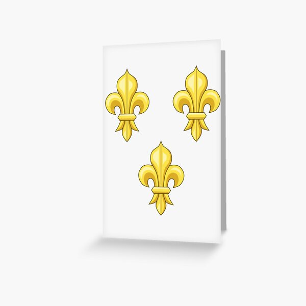 "Blason France moderne French royal golden yellow fleur de lys lis blue ...