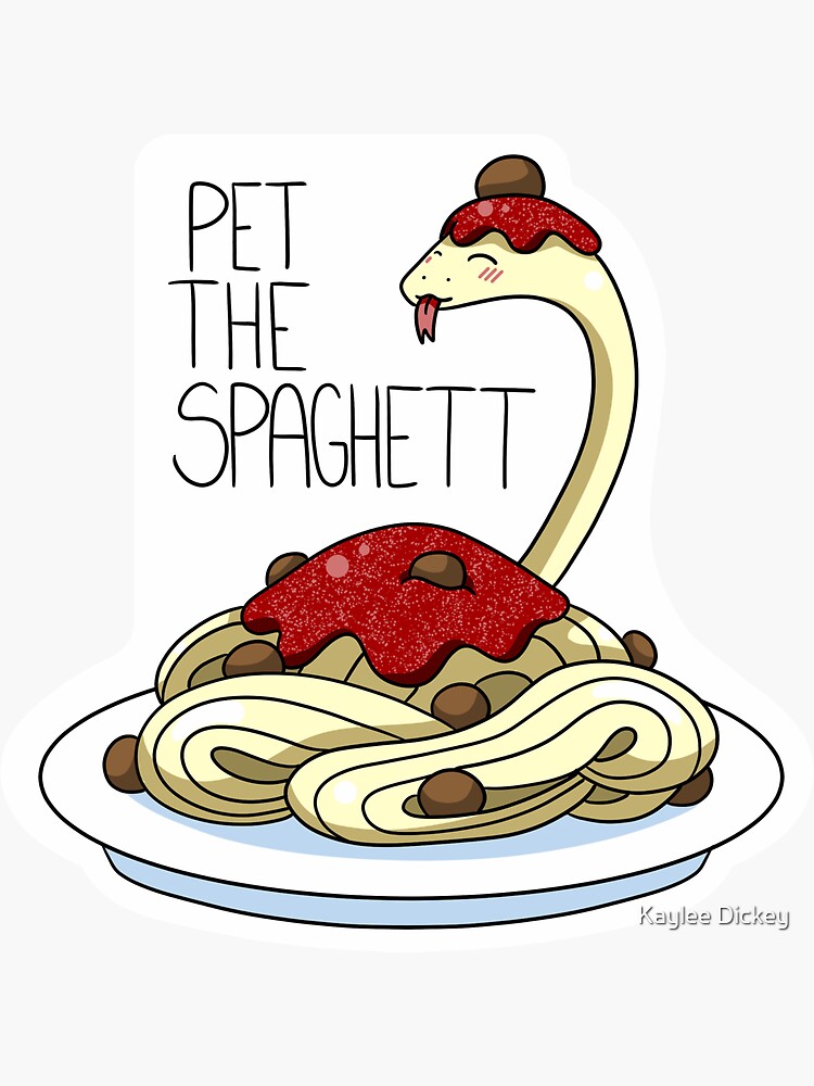 "Saucy The Spaghetti Snake" Sticker for Sale by KayDOriginals | Redbubble