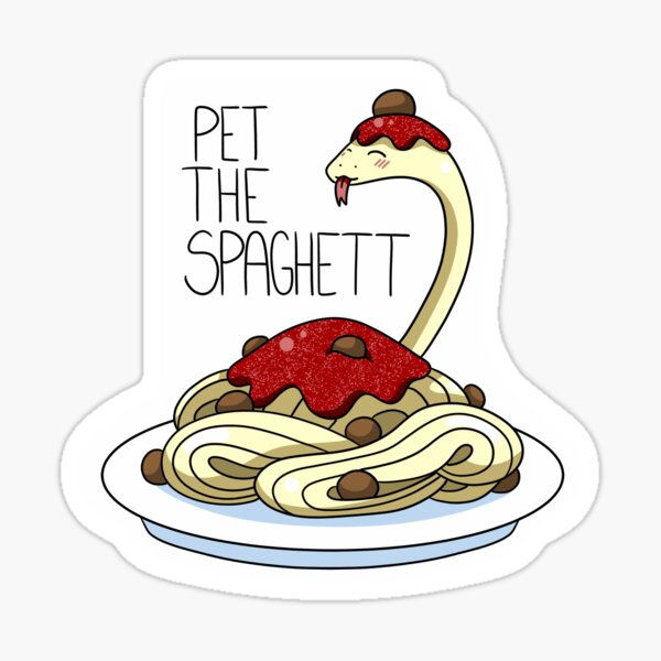 "Saucy The Spaghetti Snake" Sticker for Sale by KayDOriginals | Redbubble