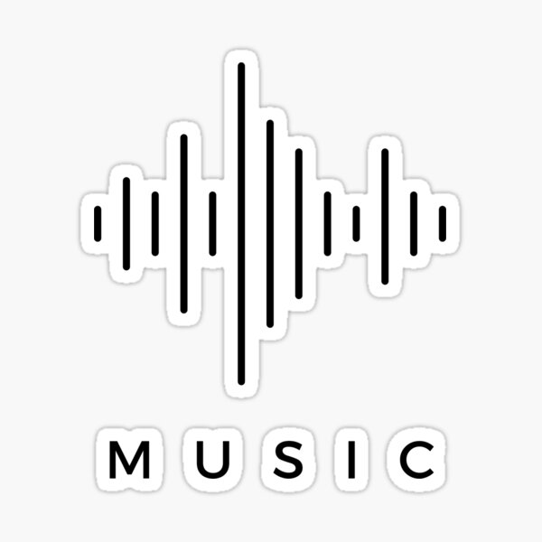 "Music Pulse Sound Wave " Sticker for Sale by FancyZone | Redbubble