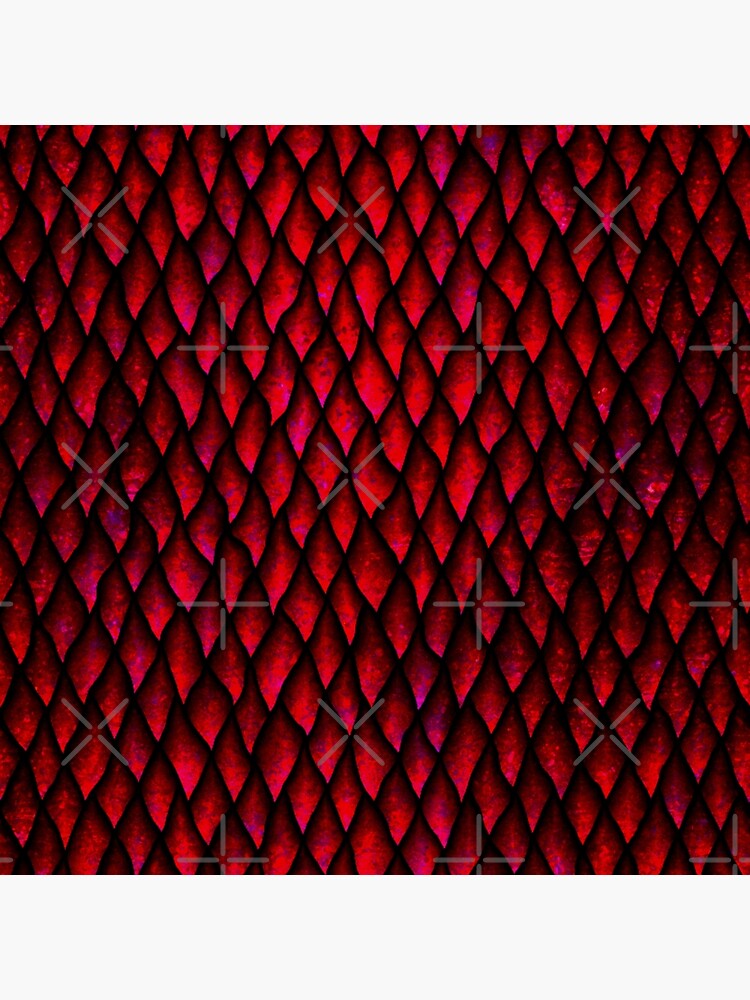 "Red Dragon Scales, " Poster for Sale by LuFilu | Redbubble