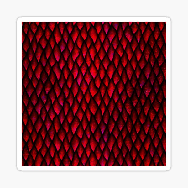 "Red Dragon Scales, " Sticker for Sale by LuFilu | Redbubble