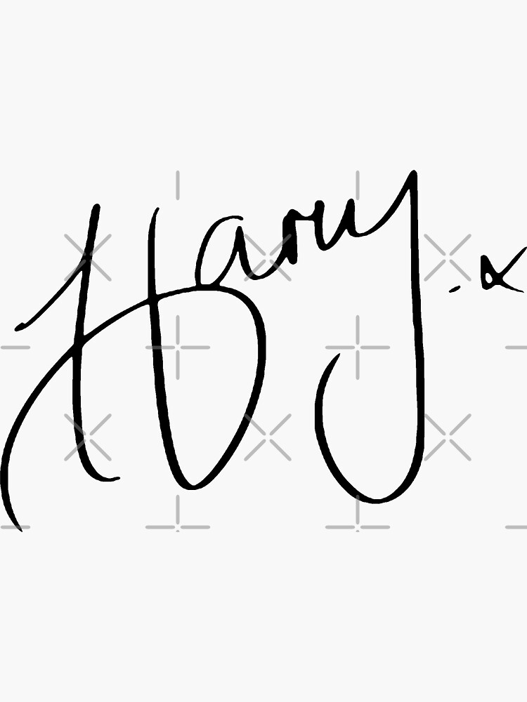 Harry’ Signature" Sticker for Sale by shannondunnx | Redbubble