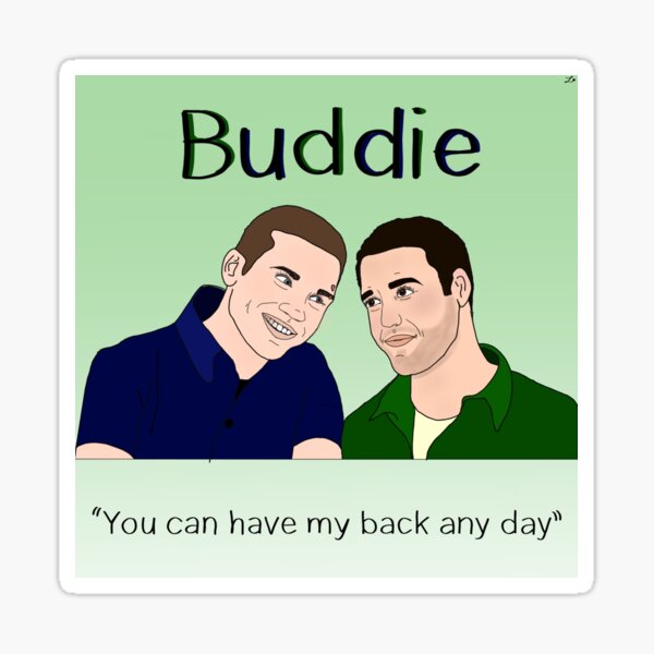 "Buddie Buck+Eddie" Sticker for Sale by lucafae | Redbubble
