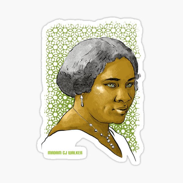 "Madam CJ Walker aka Sarah Breedlove " Sticker for Sale by coriredford ...