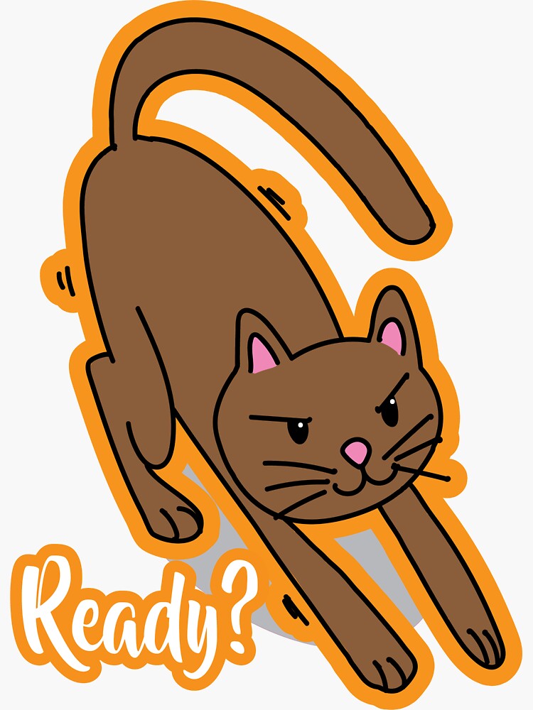 "r u ready?" Sticker for Sale by Relaxchip | Redbubble