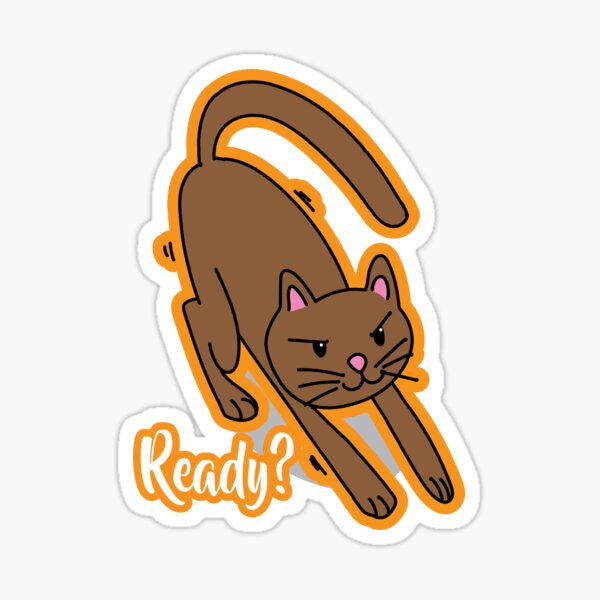 "r u ready?" Sticker for Sale by Relaxchip | Redbubble