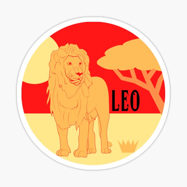 "Leo" Sticker for Sale by aurorapressco | Redbubble