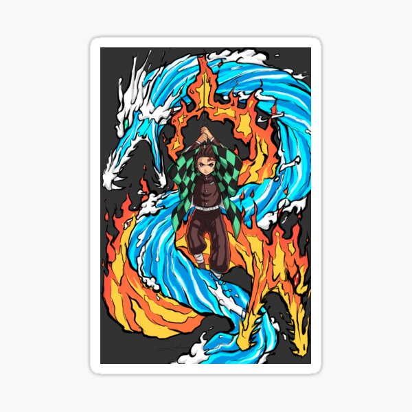 "Fire and Water" Sticker for Sale by Zaphina | Redbubble