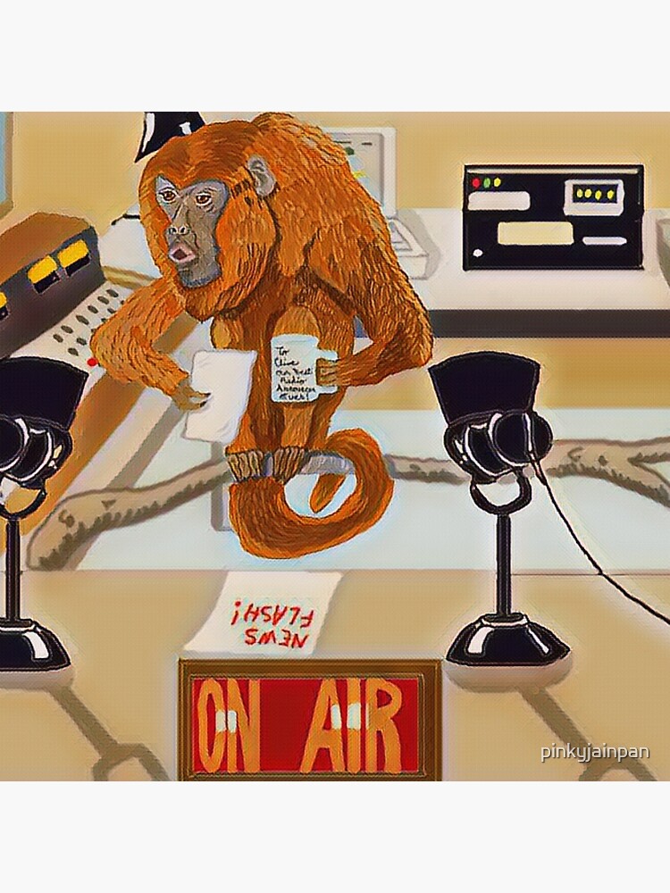"Clyde The Howler Monkey Radio Announcer" Poster for Sale by ...