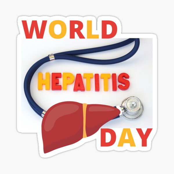 "World Hepatitis Day - Cool Stylish Trending Design" Sticker for Sale ...