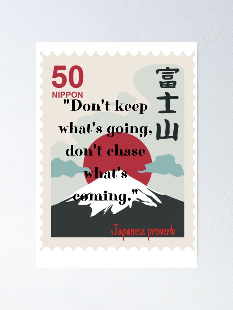 "Japanese proverbs" Poster for Sale by Muma-design | Redbubble