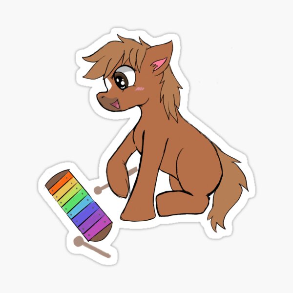 "Brown pony" Sticker for Sale by Disneyfox | Redbubble