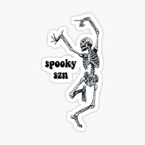 "Spooky Szn" Sticker for Sale by 2022Vision | Redbubble