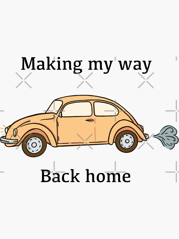 "Making my way back home (peach)" Sticker for Sale by machadan14 ...
