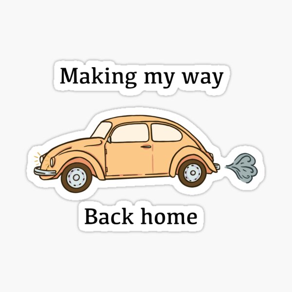 "Making my way back home (peach)" Sticker for Sale by machadan14 ...