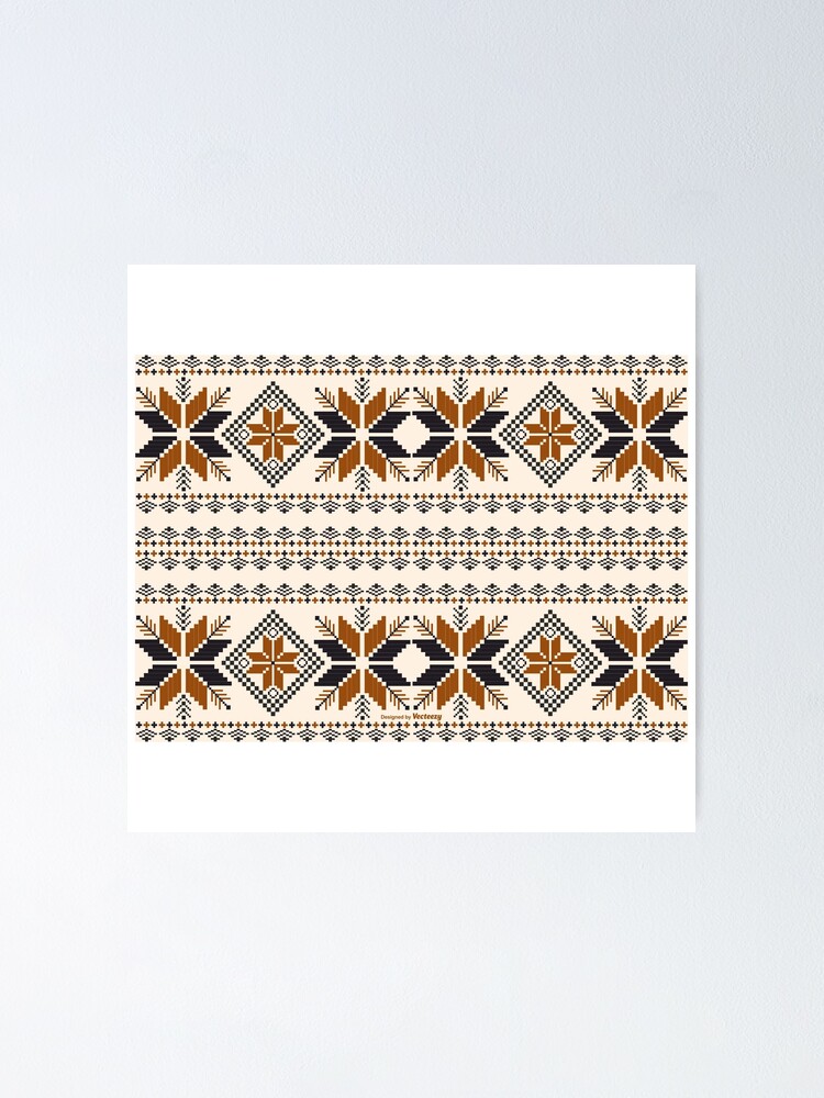 "Dayak/Borneo Style Pattern" Poster for Sale by Che-Patterns | Redbubble