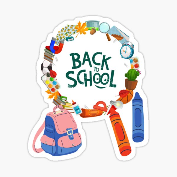 "Back to School" Sticker for Sale by FuzzyChihuahua | Redbubble