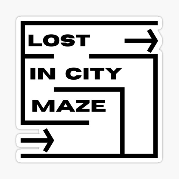 "Lost in city maze" Sticker for Sale by Lstand | Redbubble