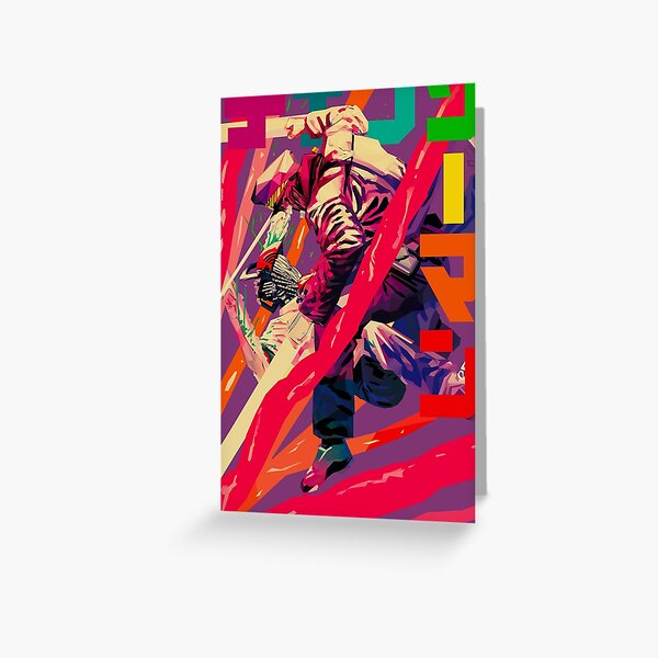 "Chainsaw man vector art" Greeting Card for Sale by Tan-g-Man | Redbubble