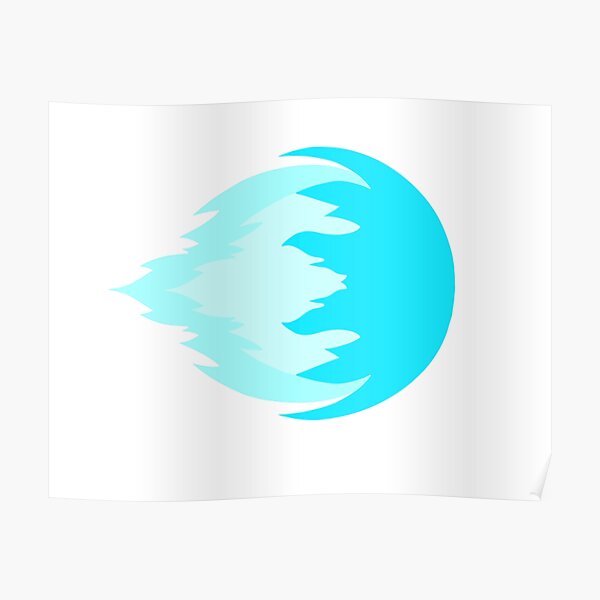 "Hadouken Blue Fireball" Poster for Sale by mymomsfridge | Redbubble