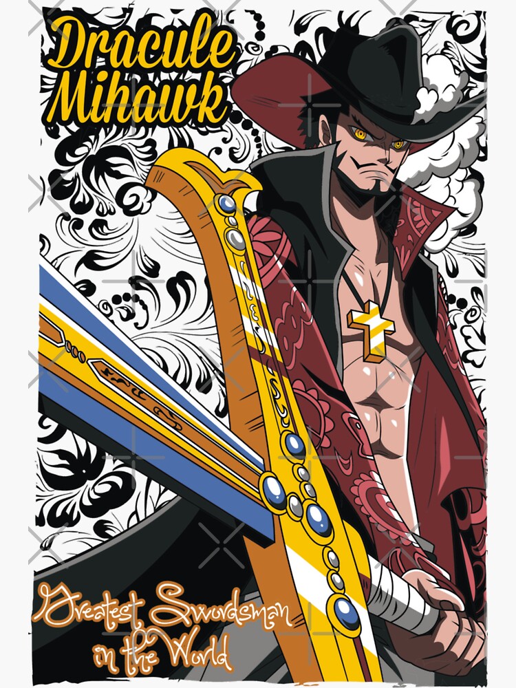 "dracule mihawk" Sticker for Sale by hyreetregen | Redbubble